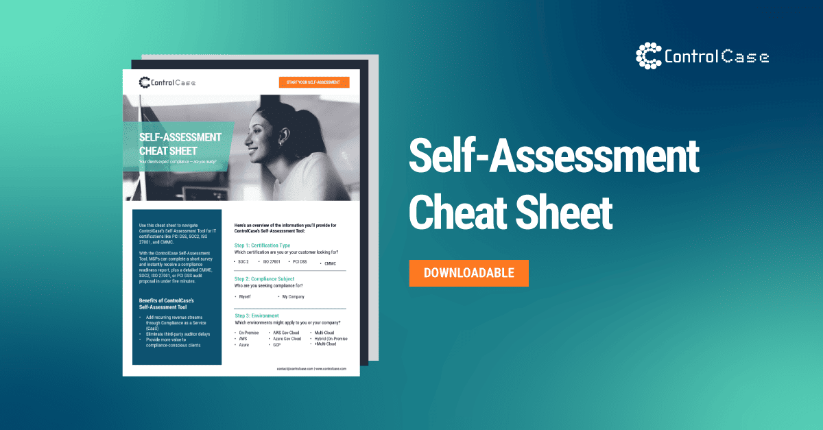 Self-Assessment Cheat Sheet | ControlCase