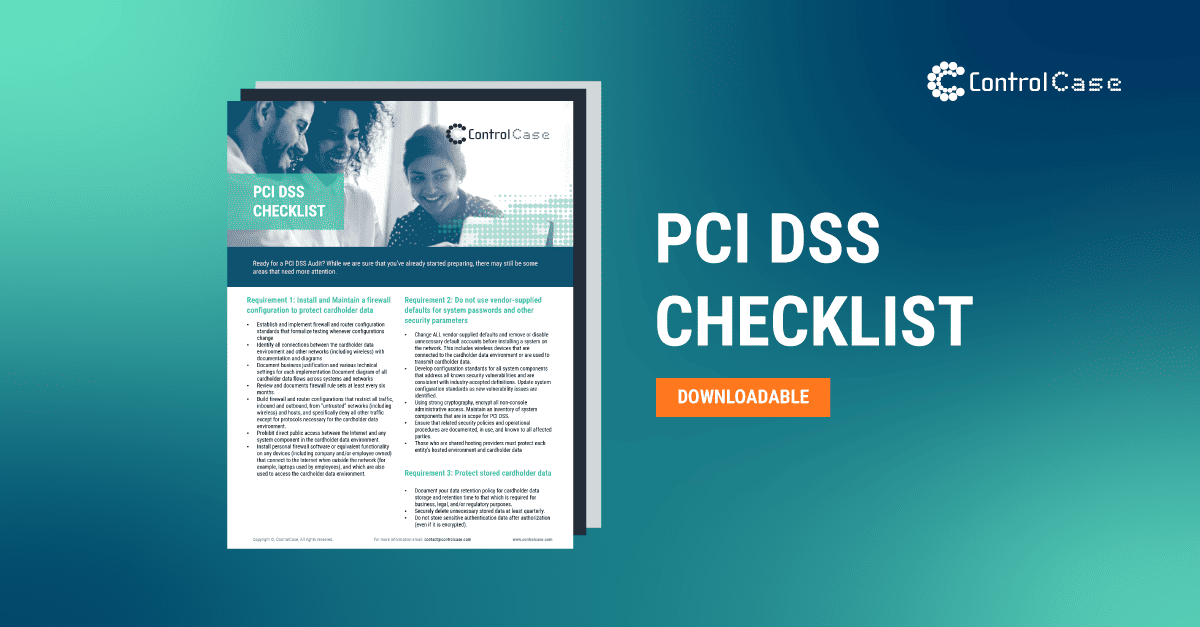 PCI DSS Compliance Requirement Checklist - Free Download - ControlCase