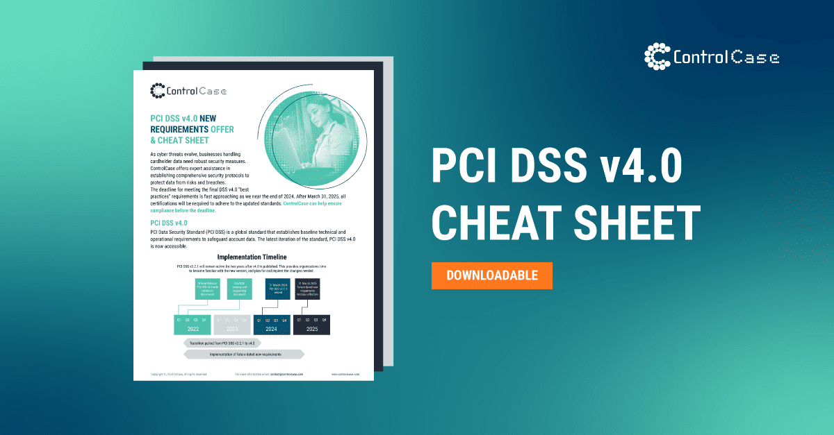 PCI DSS v4.0 Cheat Sheet | ControlCase