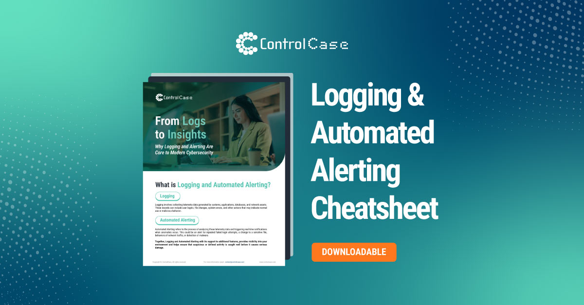 ControlCaseLogging & Alerting Cheat Sheet for Compliance & Security